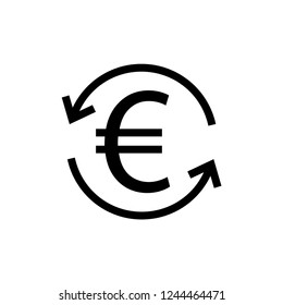 Euro Money Icon Vector Stock Vector (Royalty Free) 1244464471 ...