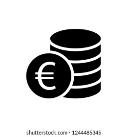 Euro Money Icon Vector Stock Vector (Royalty Free) 1244445727