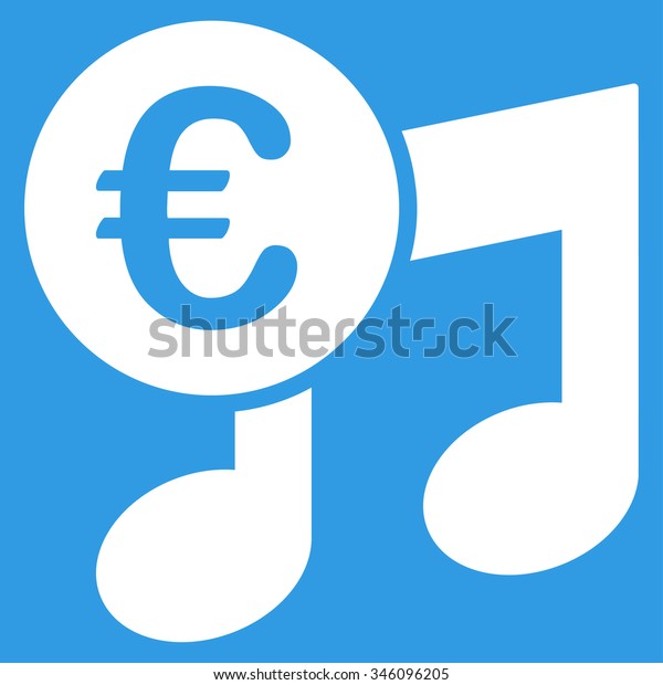 Euro Music Notes Vector Icon Style Stock Vector (Royalty Free) 346096205