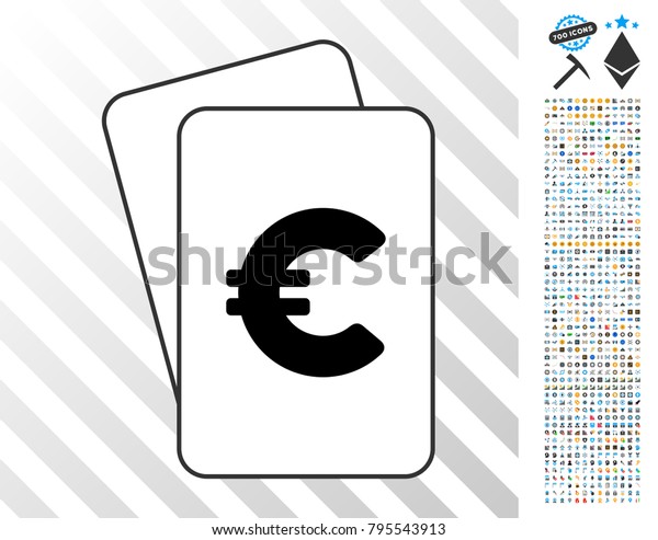 Euro Playing Cards Icon 700 Bonus Stock Vector (Royalty Free) 795543913 ...