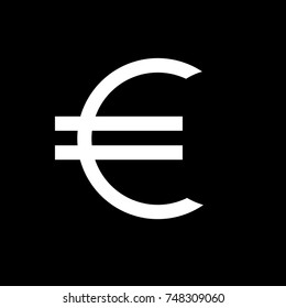 Euro Sign Black Background Vector Stock Vector (Royalty Free) 748309060 ...