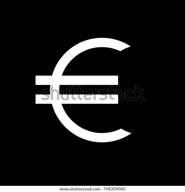 Euro Sign Black Background Vector Stock Vector (Royalty Free) 748309060 ...