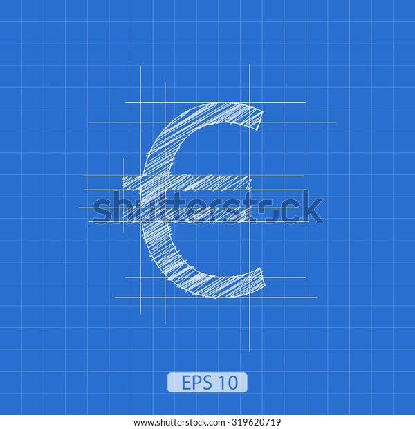 Euro Sketch Architectural Plan Stock Vector (Royalty Free) 319620719 ...