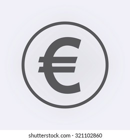 Vektor Stok Euro Symbol Circle Vector Illustration (Tanpa Royalti ...