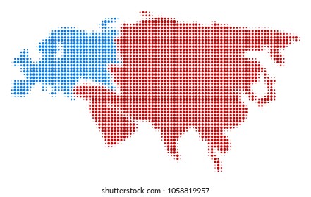 Asia Map Halftone Vector Pictogram Illustration Stock Vector (Royalty ...