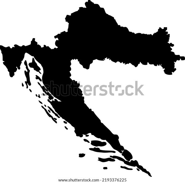 Europe Croatia Map Vector Maphand Drawn Stock Vector (Royalty Free ...