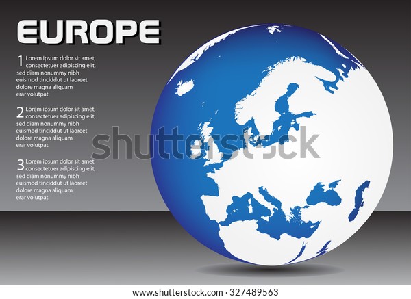 Europe Globe Earth Globe Vector Stock Vector (Royalty Free) 327489563 ...