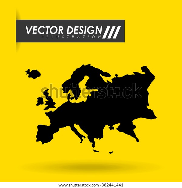 Europe Map Design Stock Vector (Royalty Free) 382441441 | Shutterstock