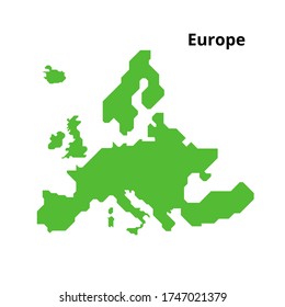 Europe Map Icon Illustration Vector Suitable Stock Vector (Royalty Free ...
