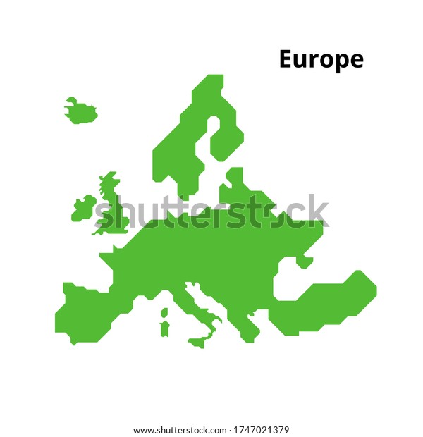 Europe Map Icon Illustration Vector Suitable Stock Vector (Royalty Free ...