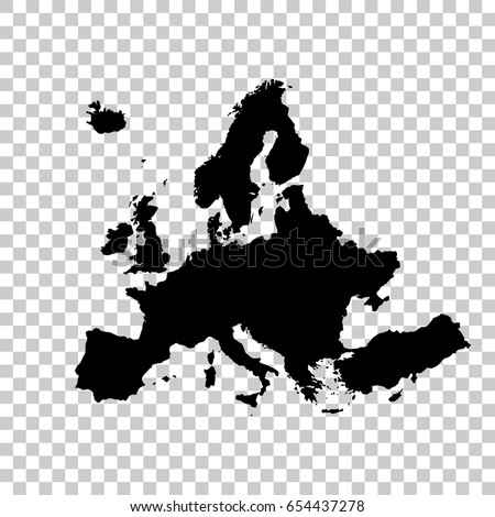 Europe Map Isolated On Transparent Background Image vectorielle de ...