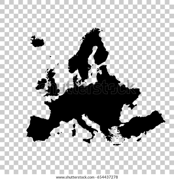 Image vectorielle de stock de Europe Map Isolated On Transparent ...