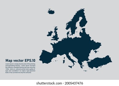 Europe Map Vector Isolated On Light Stock Vector (Royalty Free ...