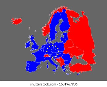 Europe Map Without Names Countries Stock Vector (Royalty Free ...