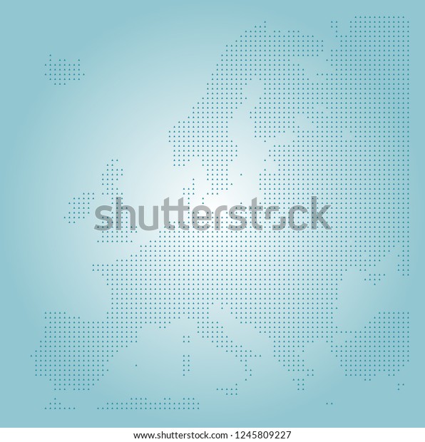 Europe Vector Map Made Turquoise Triangles Stock Vector (Royalty Free ...