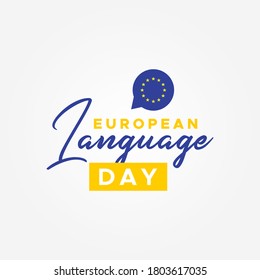 European Day Language Vector Design Illustration Stock Vector (Royalty ...