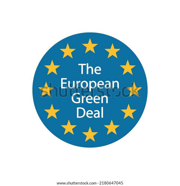 Icono del acuerdo verde europeo. Ilustración: vector de stock (libre de ...