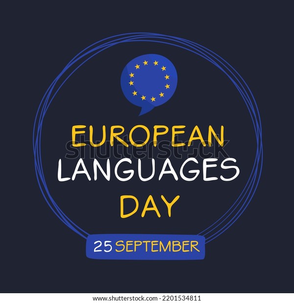 European Languages Day Held On 25 Stock Vector (Royalty Free ...
