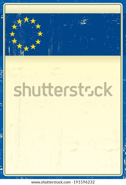 European Poster Flag Large Copy Space Stock Vector (Royalty Free ...