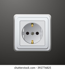 European Socket Icon Realistic Stock Vector (Royalty Free) 392776825 ...