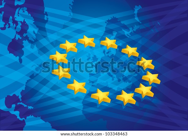 European Union Brochure Presentation Template Star Stock Vector ...