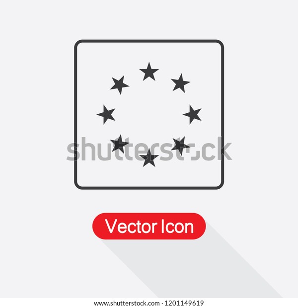 European Union Flag Icon Vector Illustration Stock Vector (Royalty Free ...