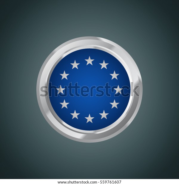 European Union Flag Round Frame Vector Stock Vector (Royalty Free ...