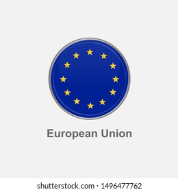 Eu Flag Icon Round Star Icon Stock Vector (Royalty Free) 1324195664 ...