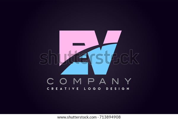 Ev Letter Logo Combination Alphabet Vector Stock Vector (Royalty Free ...
