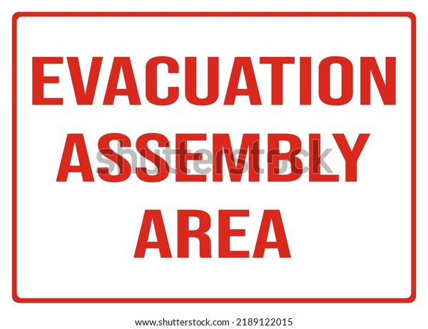 Evacuation Assembly Area Evacuation Sign Stock Vector (Royalty Free ... Evacuation Assembly Area Evacuation Sign Stock Vector (Royalty Free ...