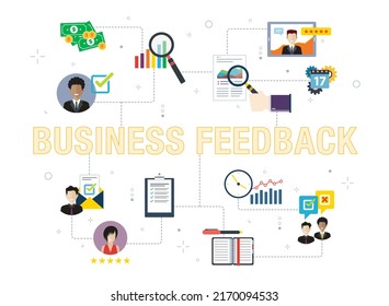 Evaluation Finance Feedback Report Rating Business Stock Vector ...