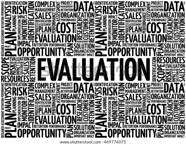 Evaluation Word Cloud Collage Business Concept Stock Vector (Royalty ...