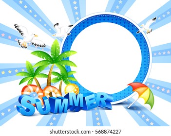 Event Background_summer Event Board Palm Trees Stock Vector (Royalty ...