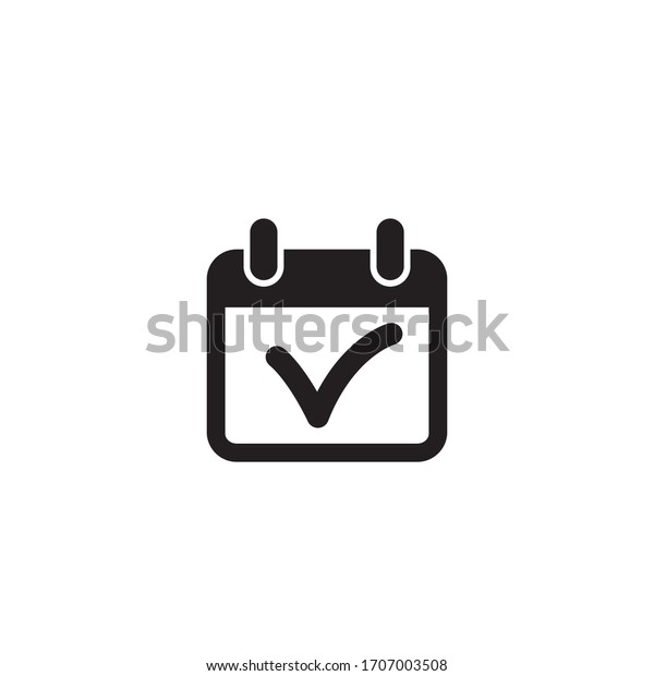 Event Icon Calendar Check Mark Vector 库存矢量图（免版税）1707003508 | Shutterstock