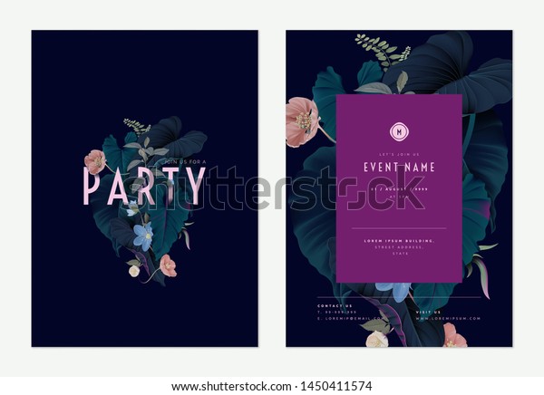 Event Invitation Card Template Design Various Stock Vector (Royalty ...