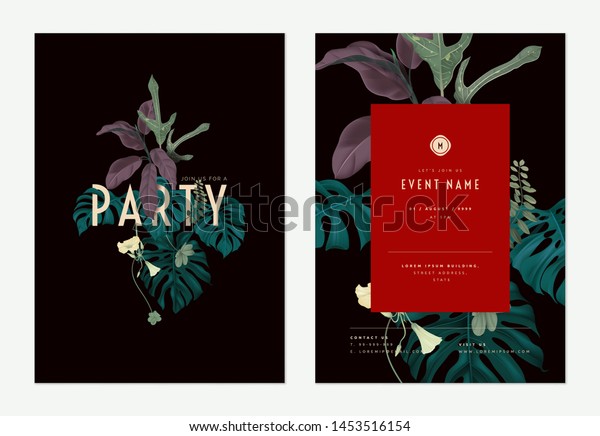 Event Invitation Card Template Design Various Stock Vector (Royalty ...