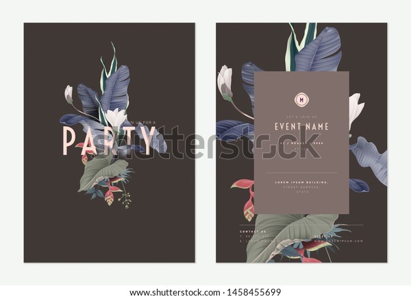 Event Invitation Card Template Design Various Stock Vector (Royalty ...