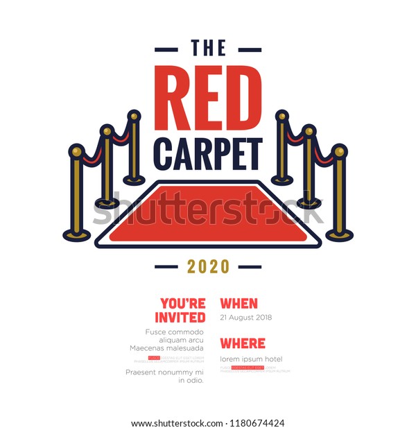 Event Invitation Red Carpet Vector Illustration Stock Vector (Royalty ...