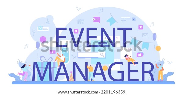 Event Managemer Typographic Header Entertainment Specialist Stock ...