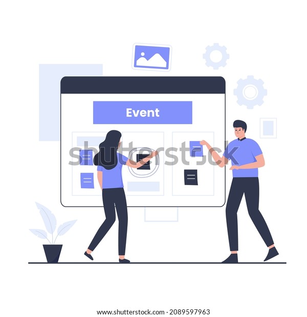 Event Planning Schedule Illustration Design Concept Stock Vector ...