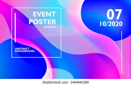 Event Poster Background Template Colorful Wave Stock Vector (Royalty ...