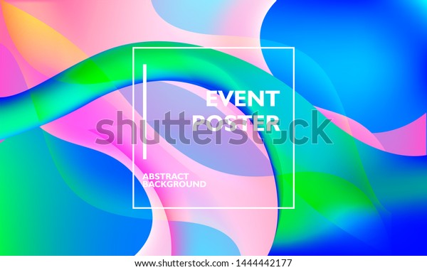 Event Poster Background Template Colorful Flowing Stock Vector (Royalty ...