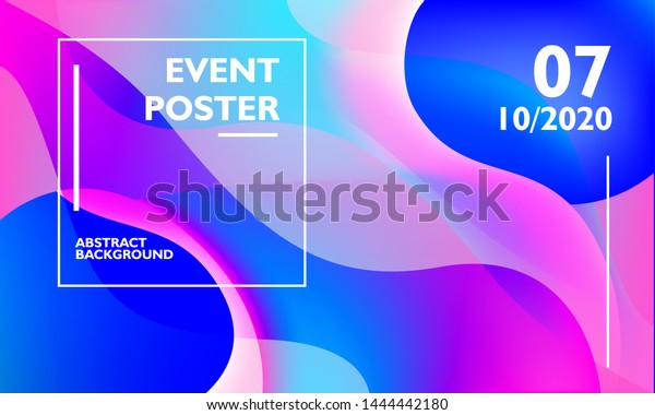 Event Poster Background Template Colorful Wave Stock Vector (Royalty ...