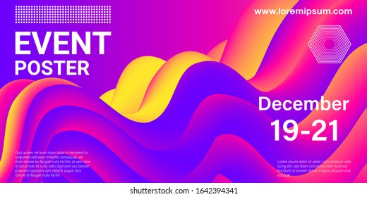 Event Poster Party Background Fluid Flow Stock Vector (Royalty Free ...