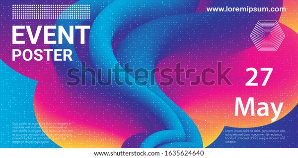 Event Poster Party Background Fluid Flow Stock Vector (Royalty Free ...
