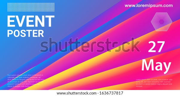 Event Poster Party Background Fluid Flow Stock Vector (Royalty Free ...