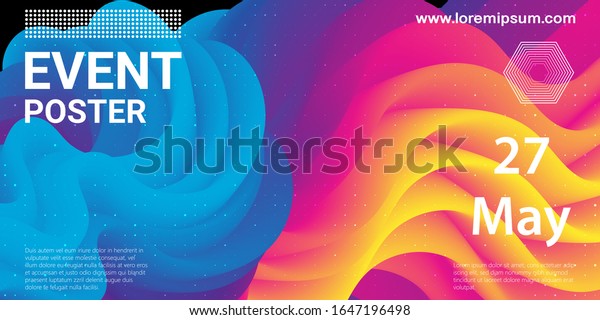 Event Poster Party Background Fluid Flow Stock Vector (Royalty Free ...