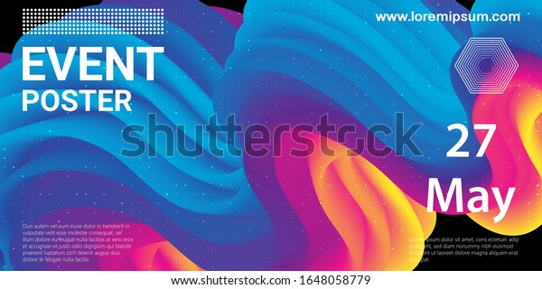 Event Poster Party Background Fluid Flow: เวกเตอร์สต็อก (ปลอดค่า ...