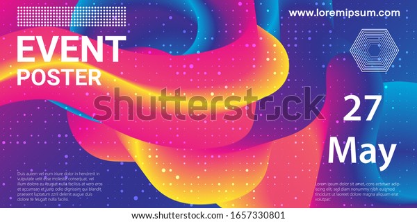 Event Poster Party Background Fluid Flow Stock Vector (Royalty Free ...