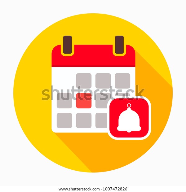 Event Reminder Icon Calendar Bell Icon Stock Vector (Royalty Free ...